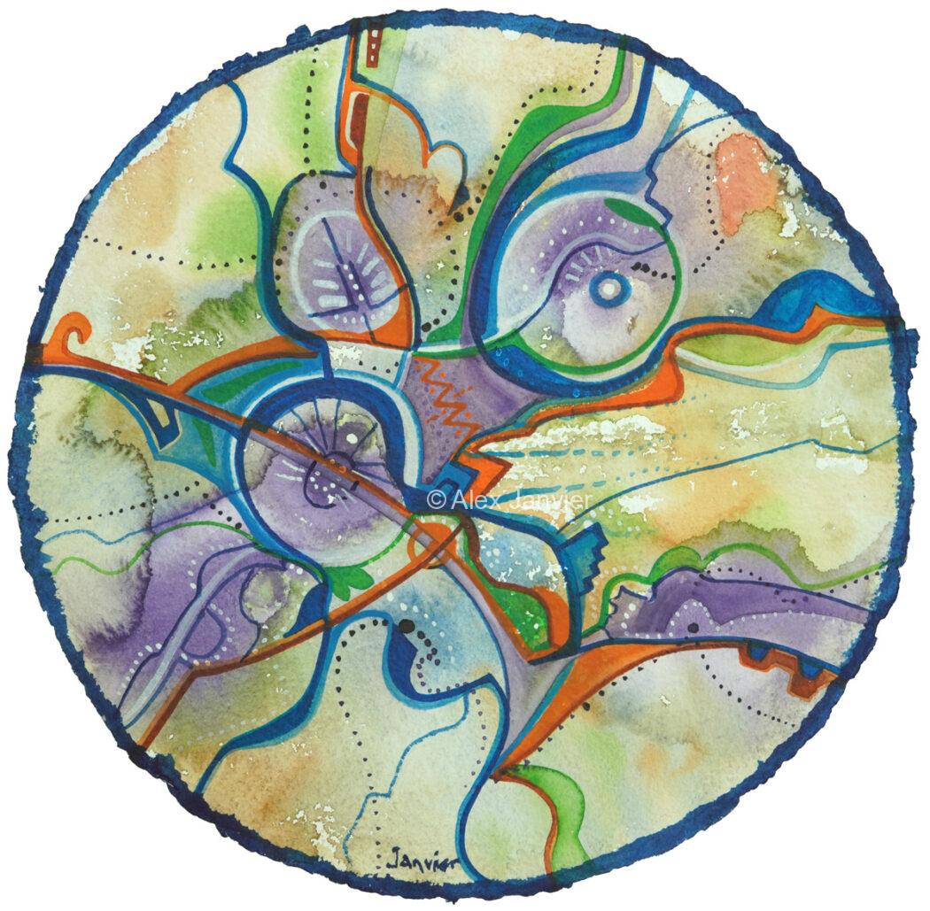 Purple Rollers, Original artwork by Alex Janvier | alexjanvier.com